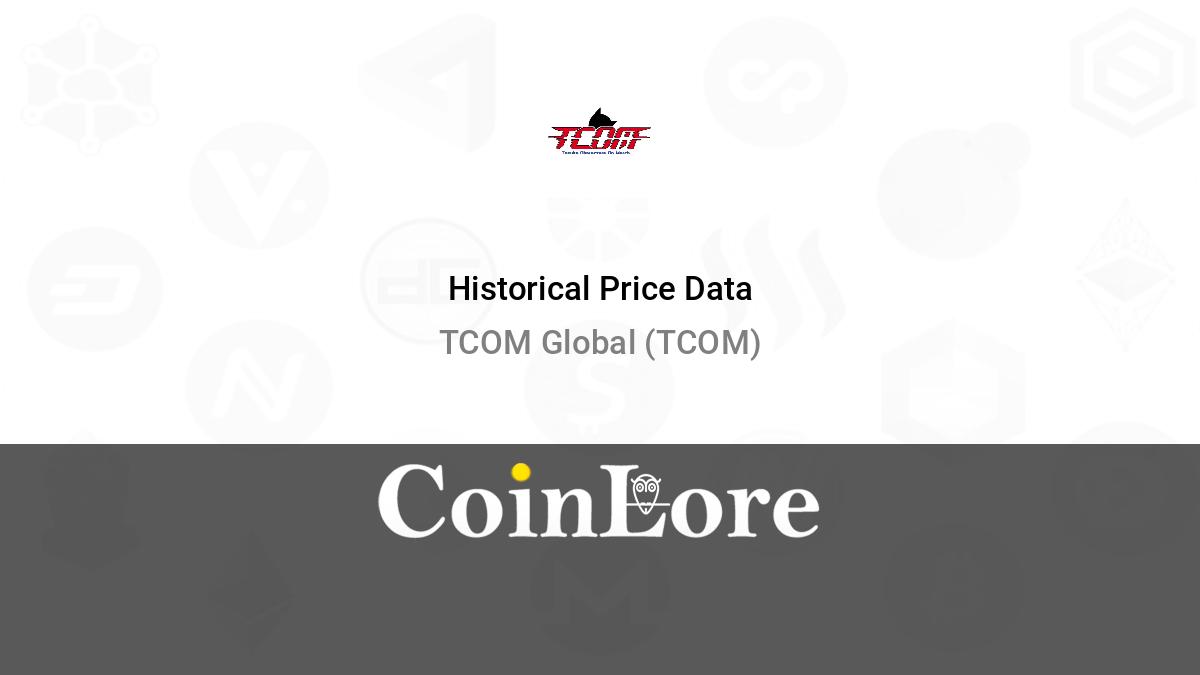 TCOM Global (TCOM) Historical Prices | CoinLore