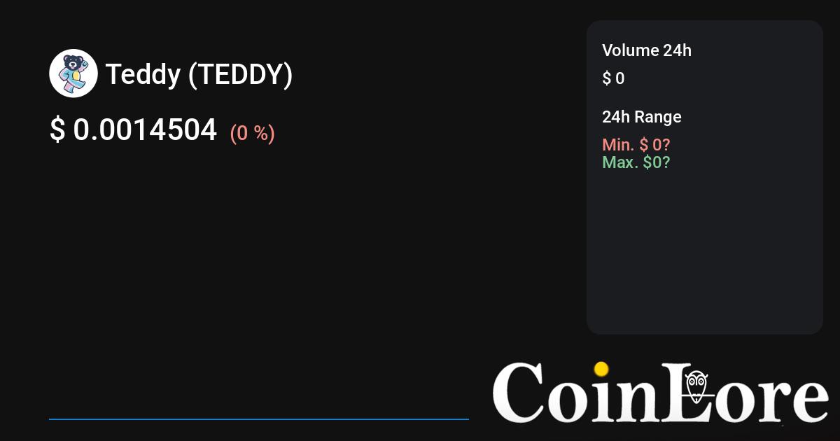 Teddy Price, Chart, Market Cap, TEDDY Coin Essentials | CoinLore