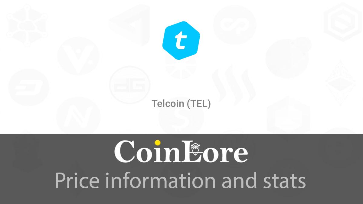 Telcoin Price, Chart, Market Cap, TEL Coin Essentials | CoinLore