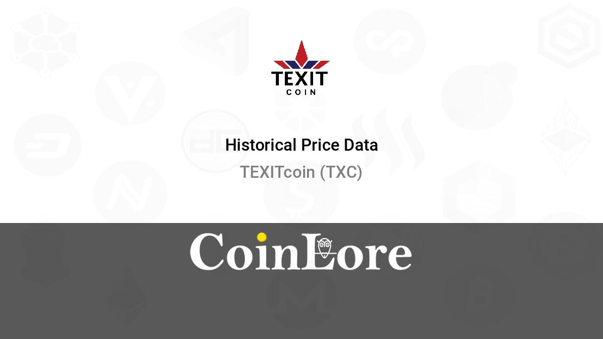 TEXITcoin (TXC) Historical Prices | CoinLore