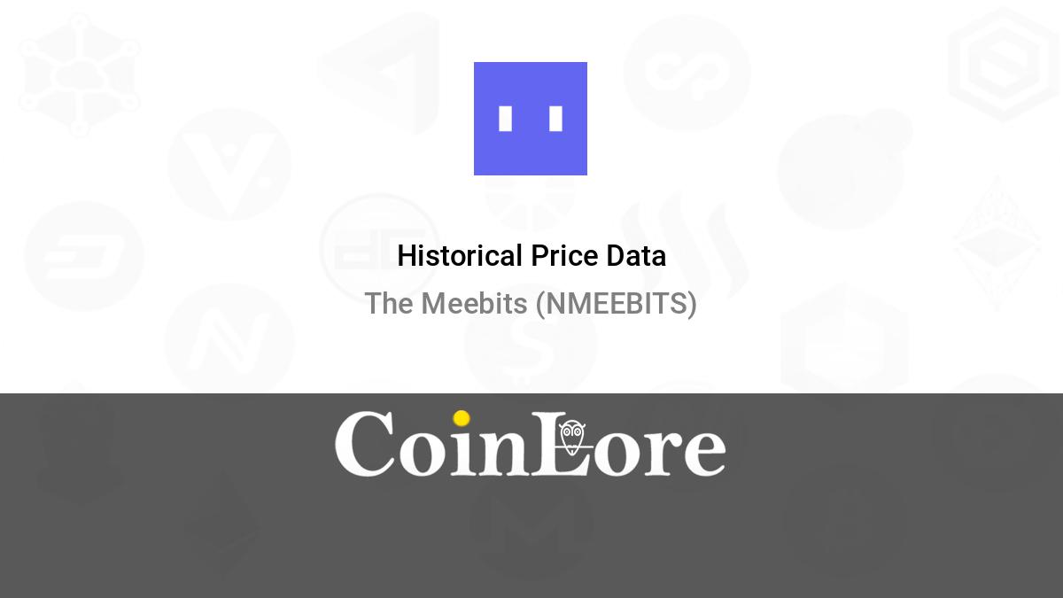 The Meebits (NMEEBITS) Historical Prices | CoinLore