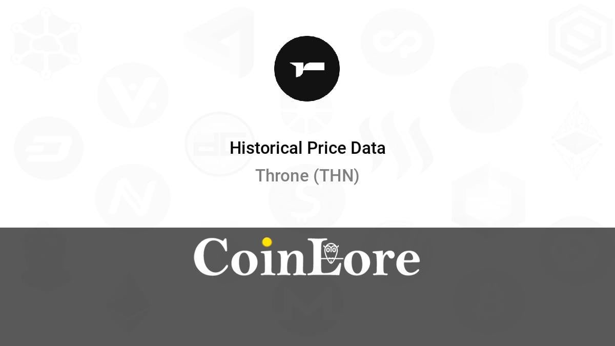 Throne (THN) Historical Prices | CoinLore