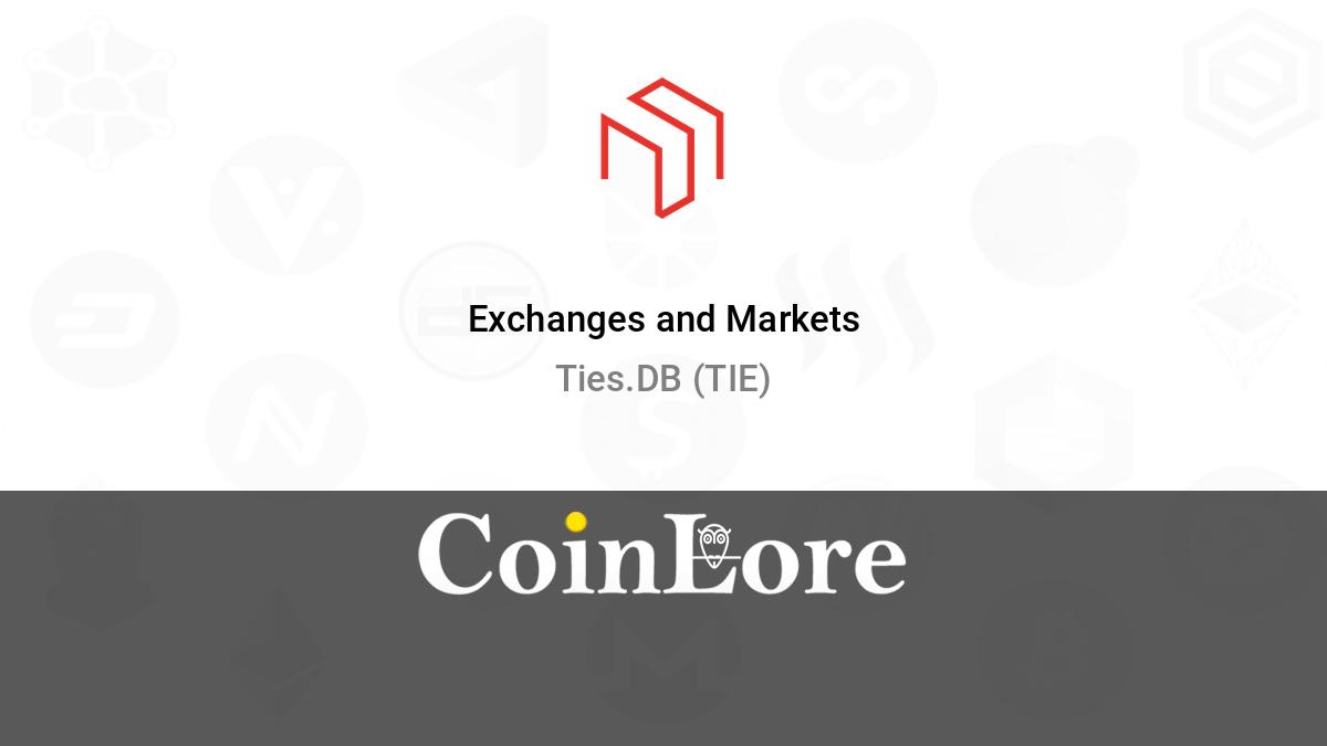 Ties.DB (TIE) 거래소 | CoinLore