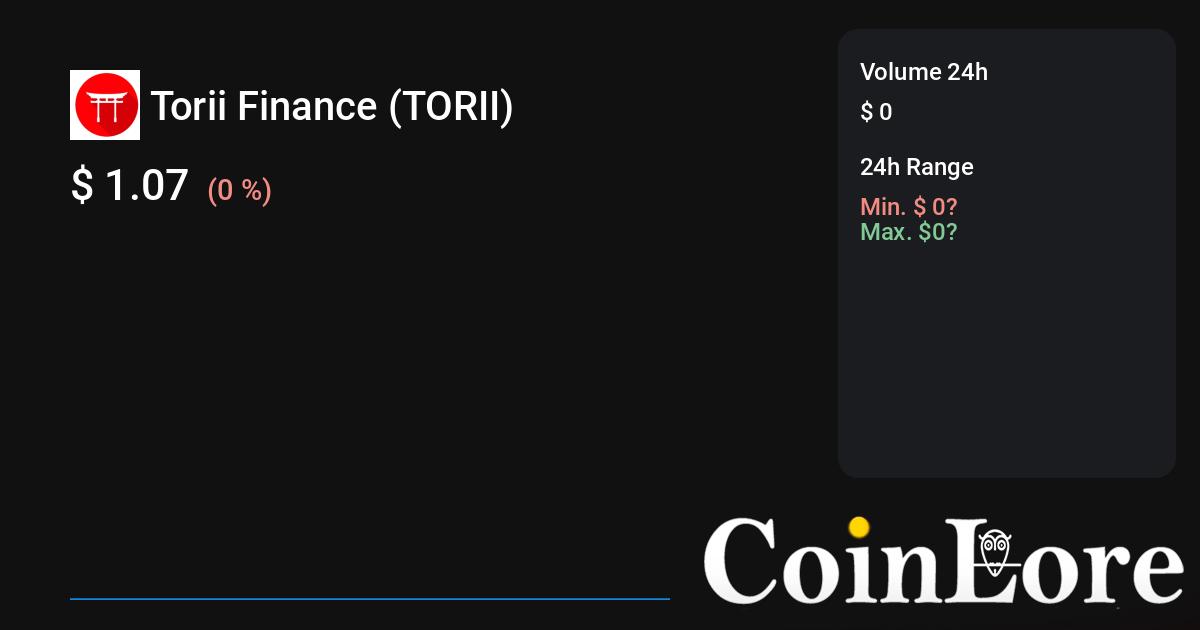 Torii Finance Price, Chart, Market Cap, TORII Coin Essentials | CoinLore
