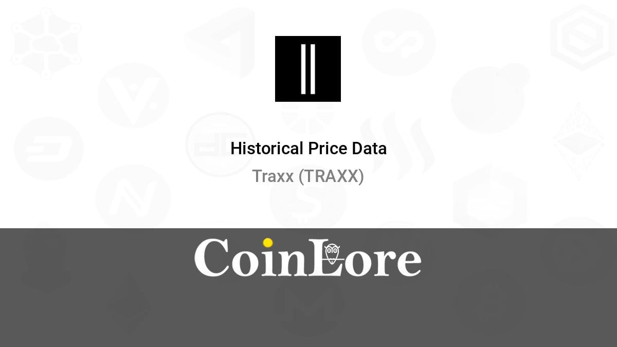 Traxx (TRAXX) Historical Prices | CoinLore