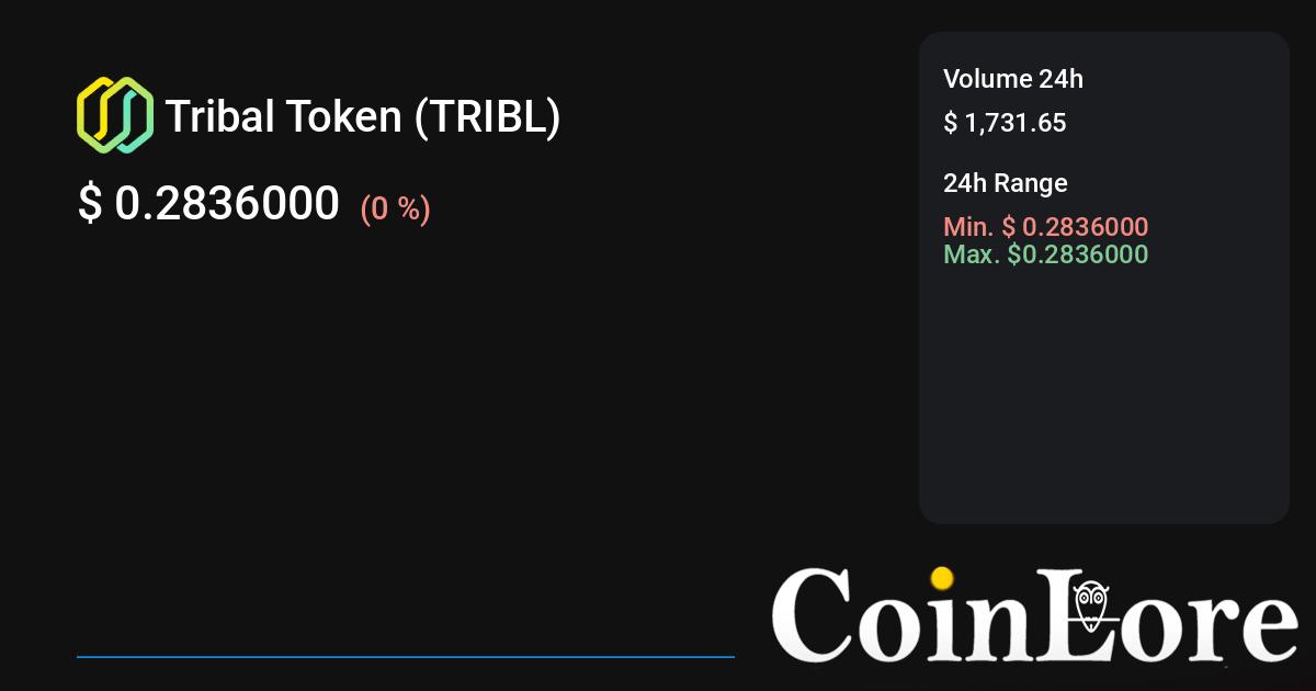 Tribal Token Price, Chart, Market Cap, TRIBL Coin Essentials | CoinLore