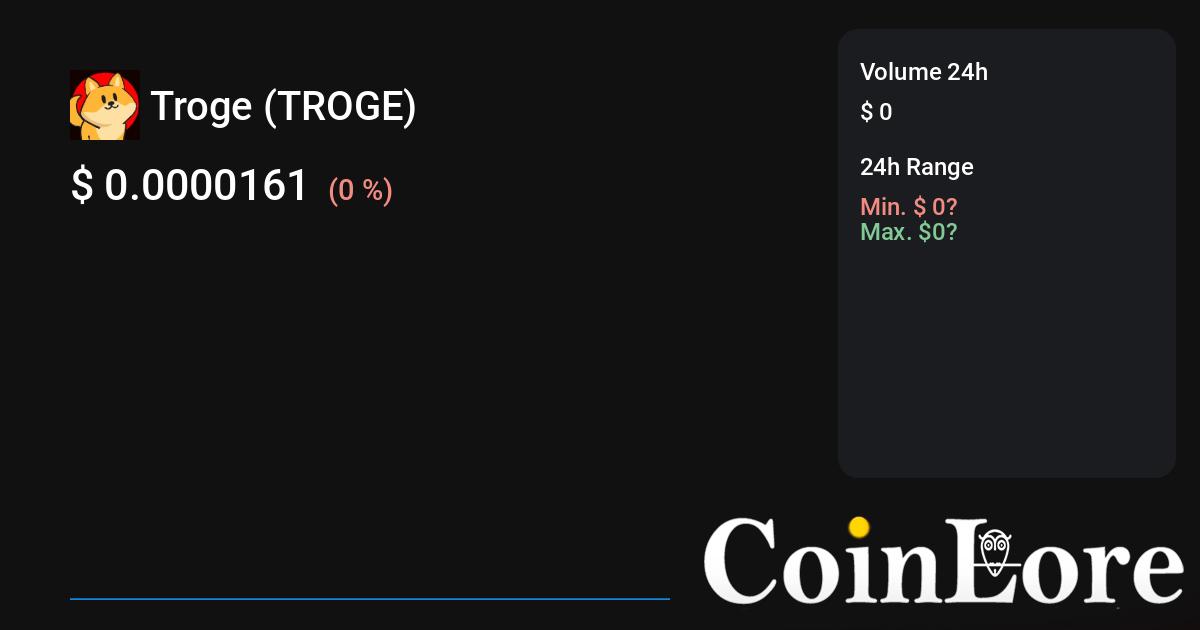 Troge Price, Chart, Market Cap, TROGE Coin Essentials | CoinLore
