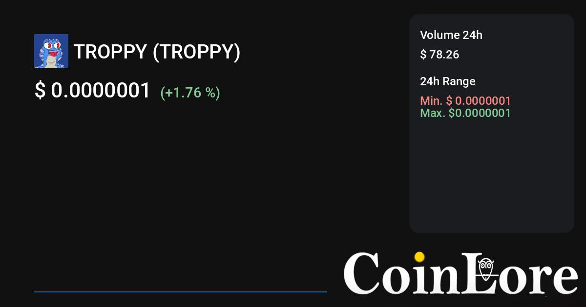 TROPPY Price, Chart, Market Cap, TROPPY Coin Essentials | CoinLore