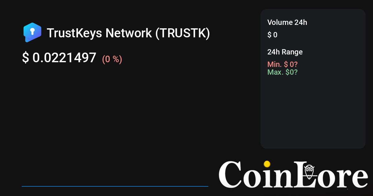 TrustKeys Network Price, Chart, Market Cap, TRUSTK Coin Essentials ...