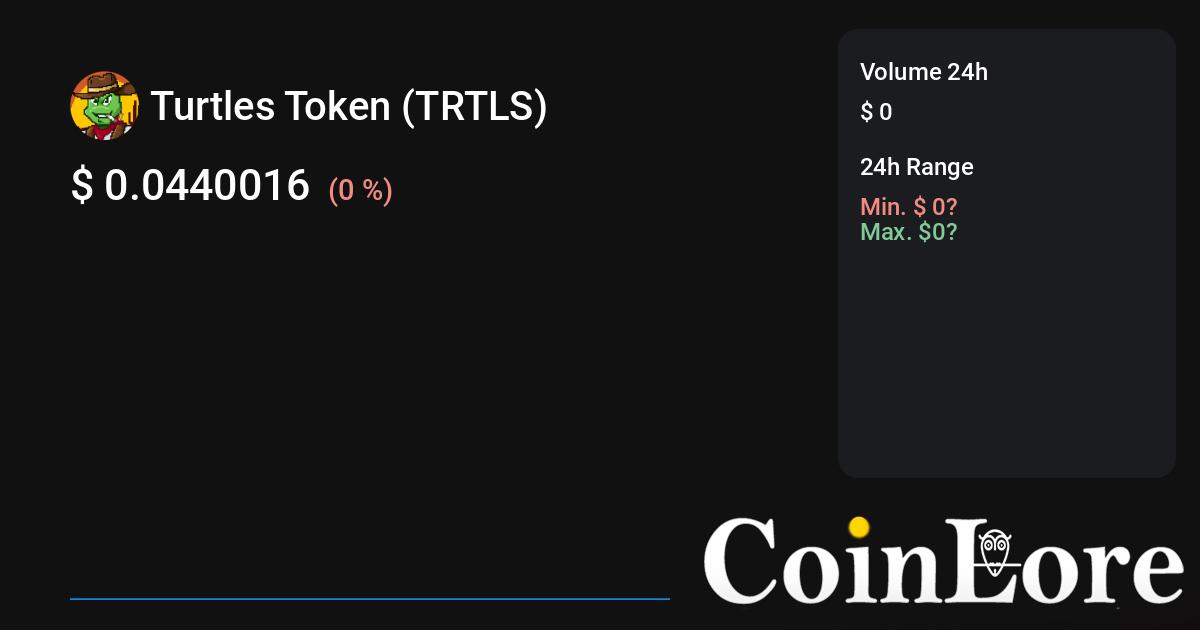 Turtles Token Price, Chart, Market Cap, TRTLS Coin Essentials | CoinLore