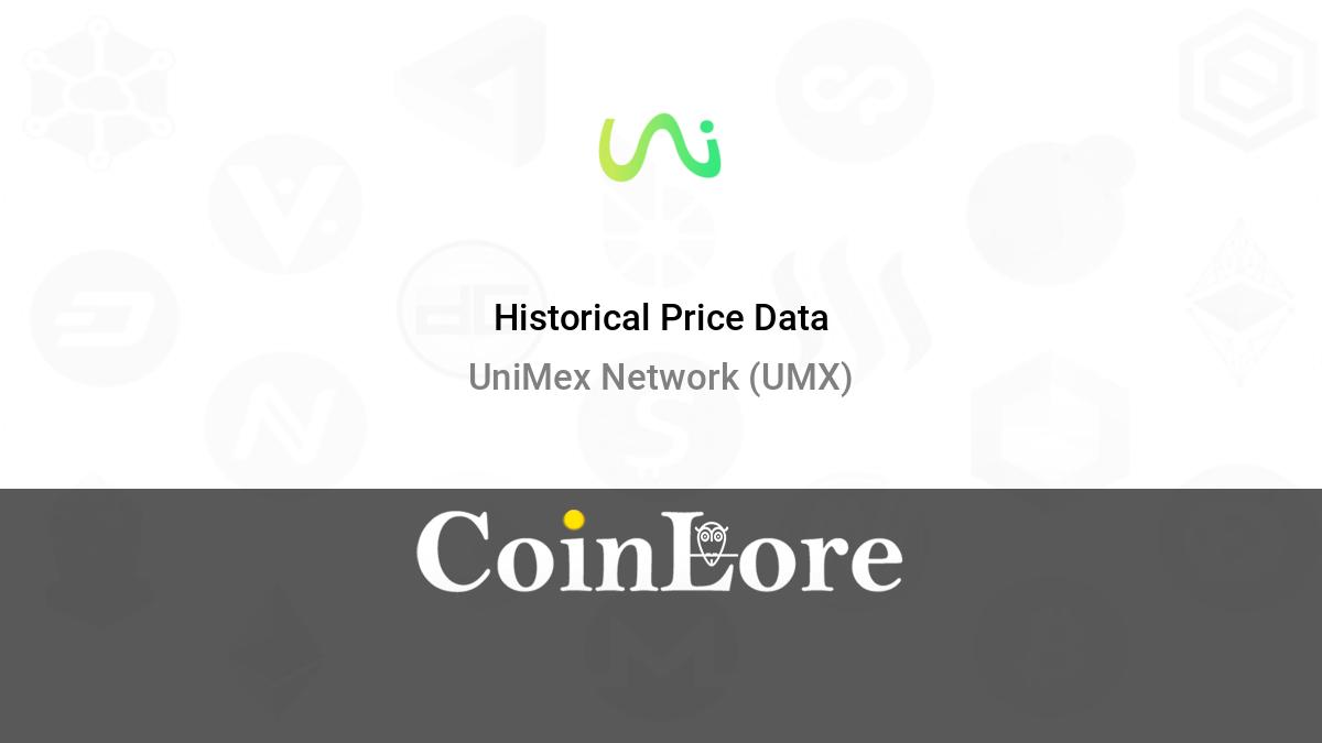 UniMex Network (UMX) Historical Prices | CoinLore