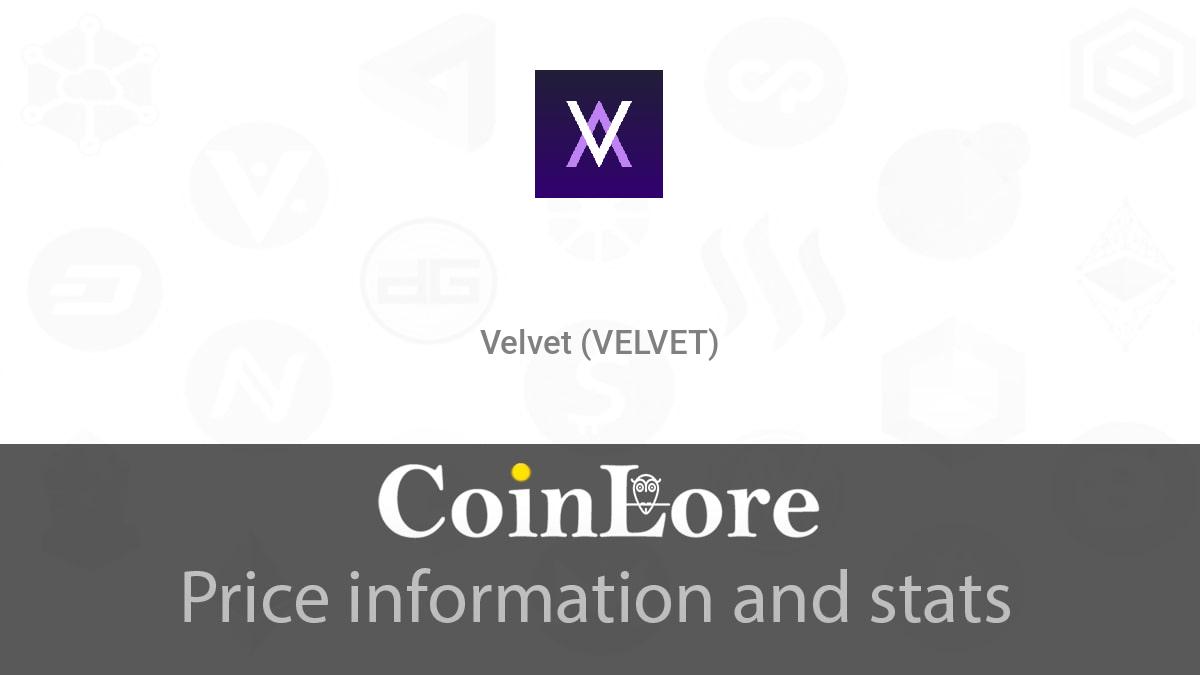Velvet Price, Chart, Market Cap, VELVET Coin Essentials | CoinLore