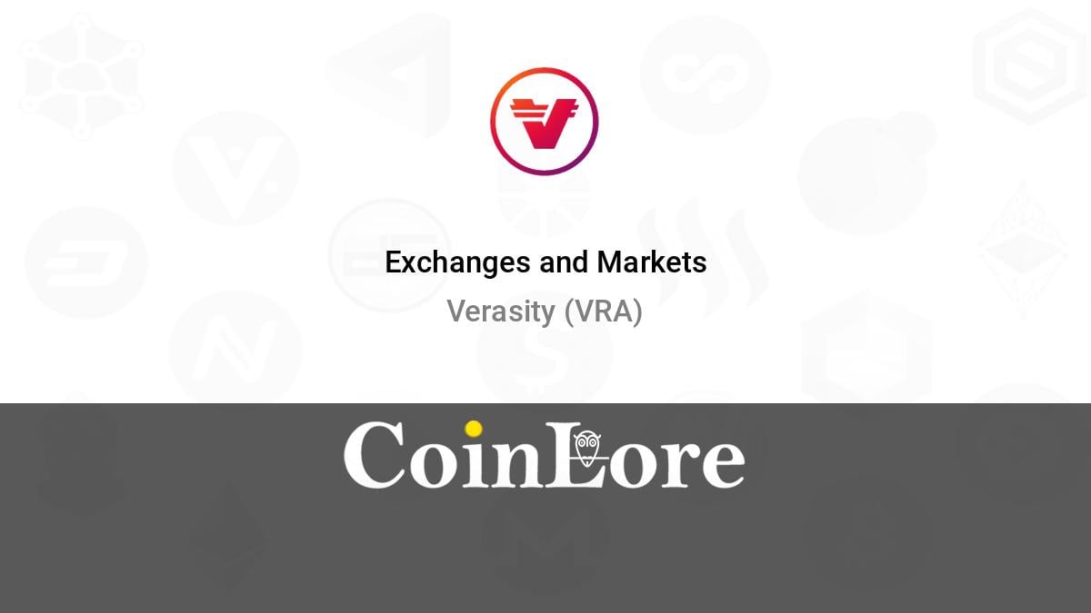 베라시티 (VRA) 거래소 | CoinLore