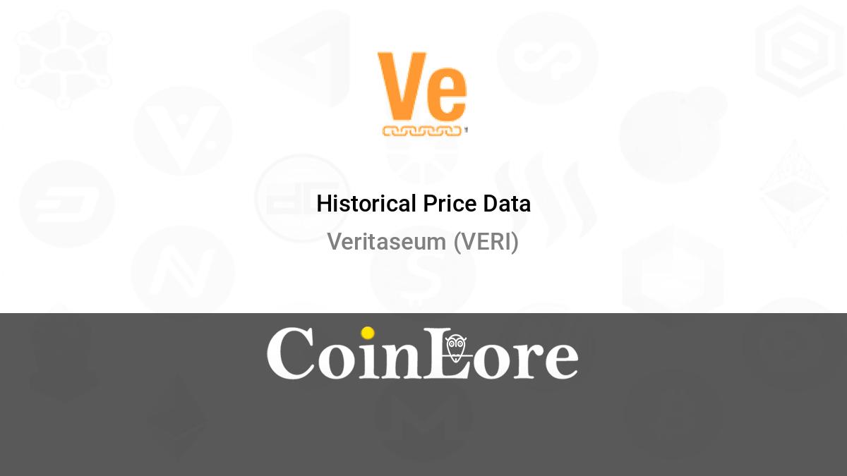 Veritaseum (VERI) Historical Prices | CoinLore