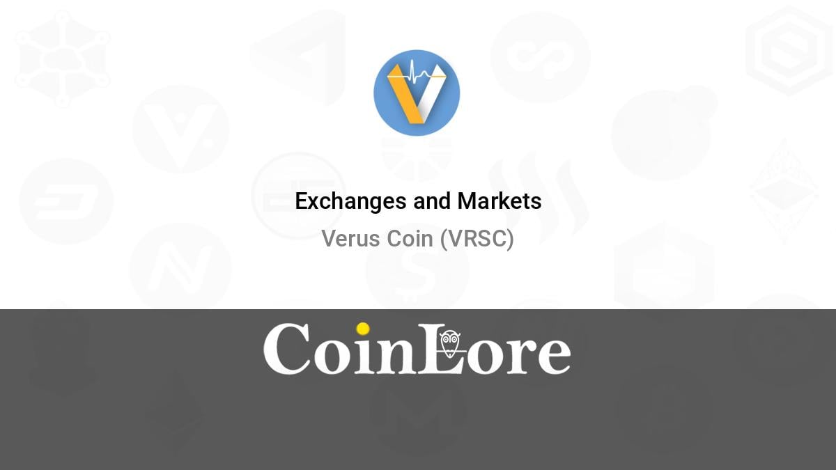 Verus Coin (VRSC) Exchanges - Where to Buy,Sell,Trade | CoinLore