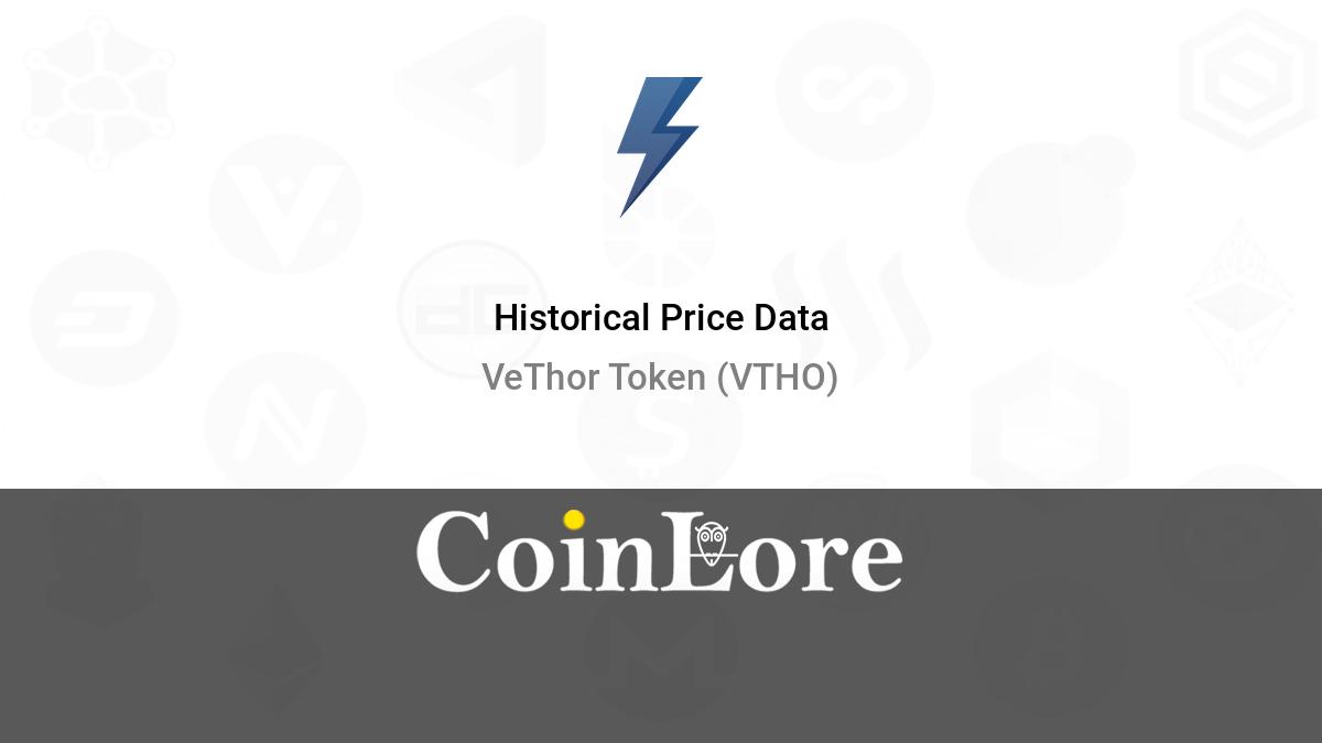 VeThor Token (VTHO) История/Динамика курса за все время | CoinLore