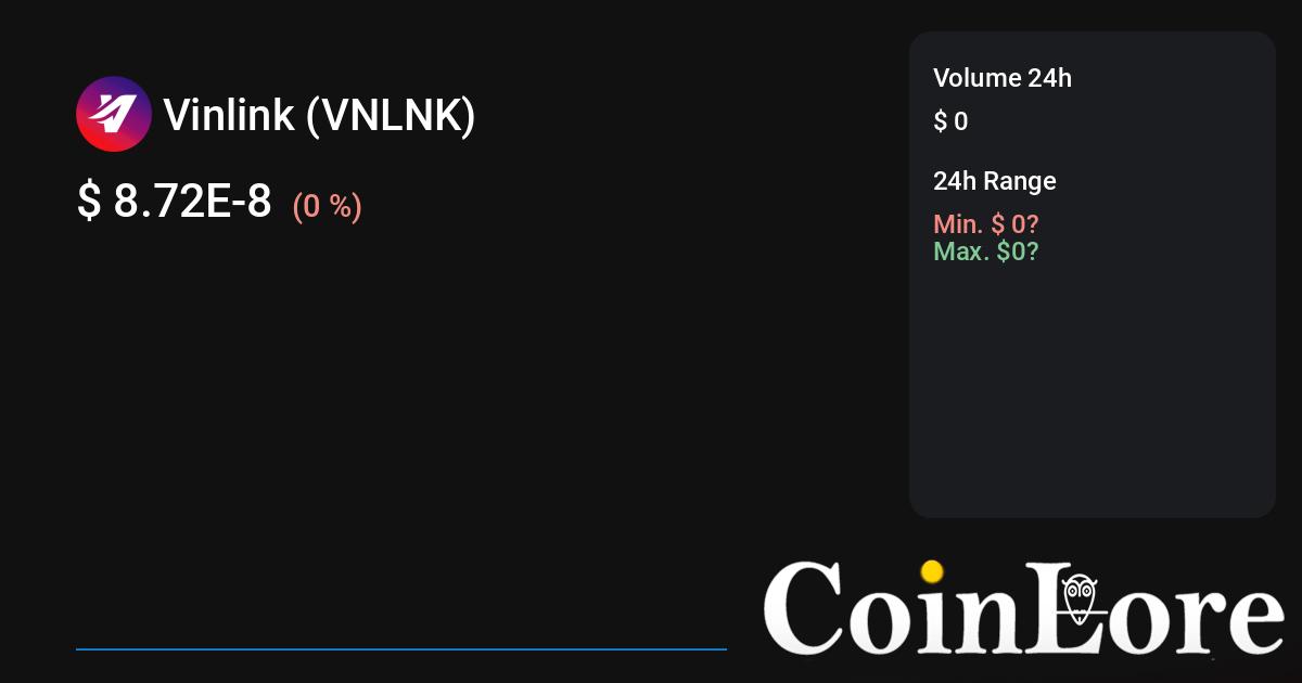 Vinlink Price, Chart, Market Cap, VNLNK Coin Essentials | CoinLore