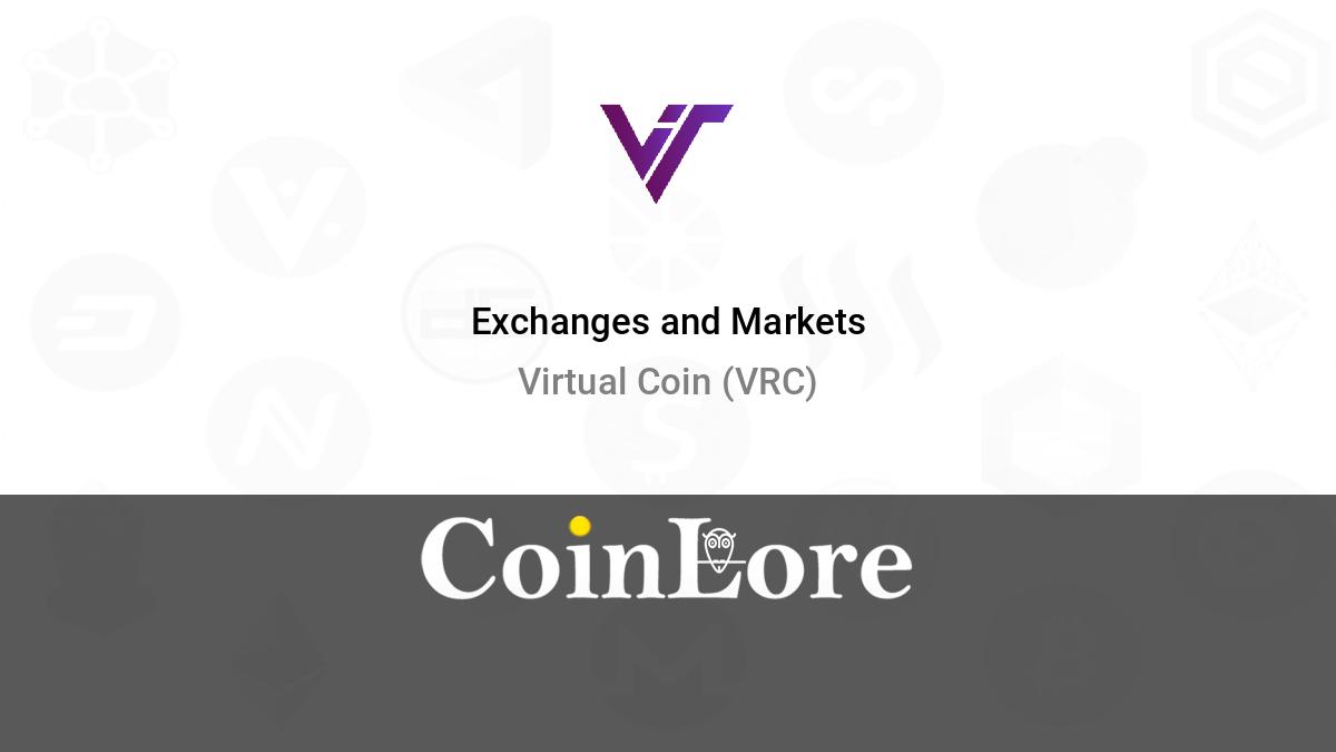 Virtual Coin (VRC) 거래소 | CoinLore