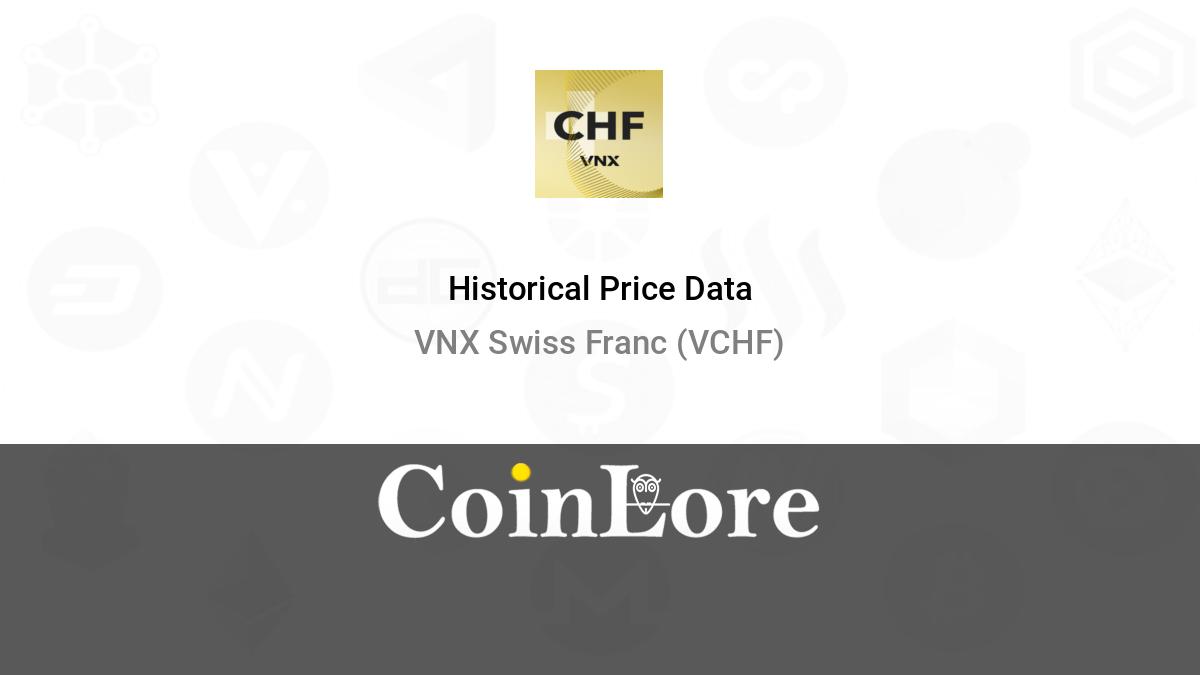 VNX Swiss Franc (VCHF) Historical Prices | CoinLore