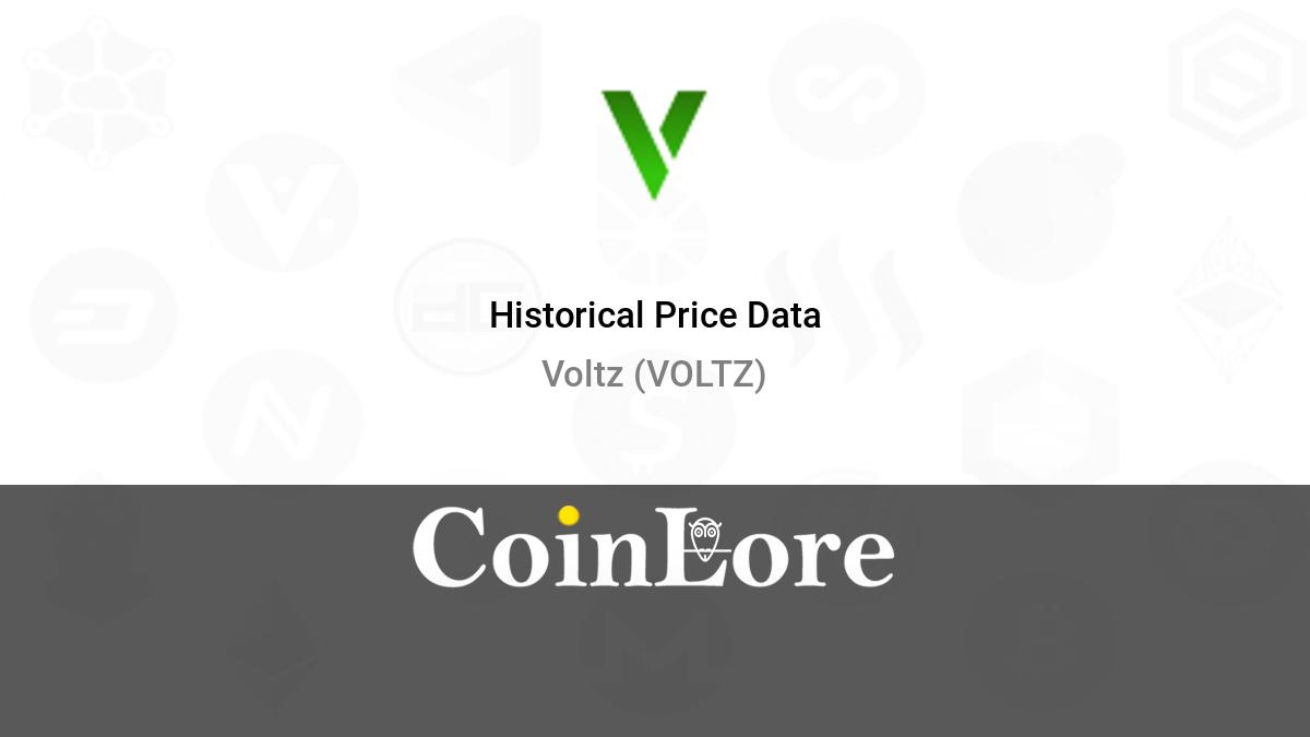 Voltz (VOLTZ) Historical Prices | CoinLore