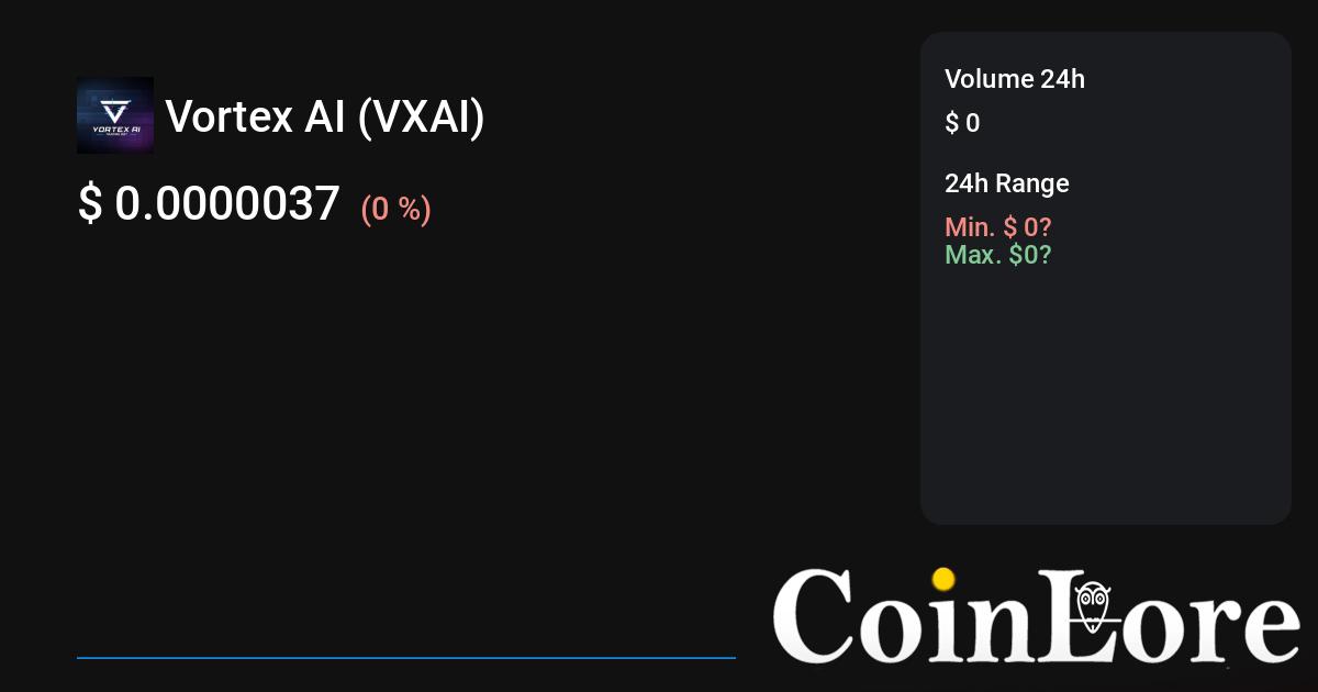 Vortex AI Price, Chart, Market Cap, VXAI Coin Essentials | CoinLore