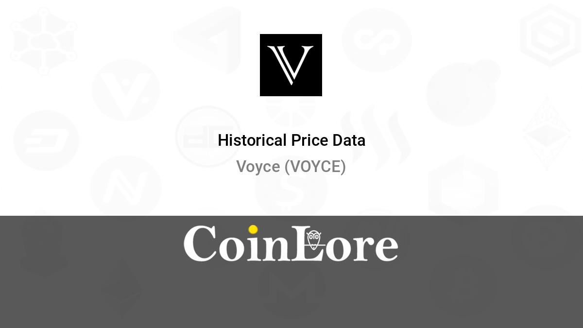 Voyce (VOYCE) Historical Prices | CoinLore