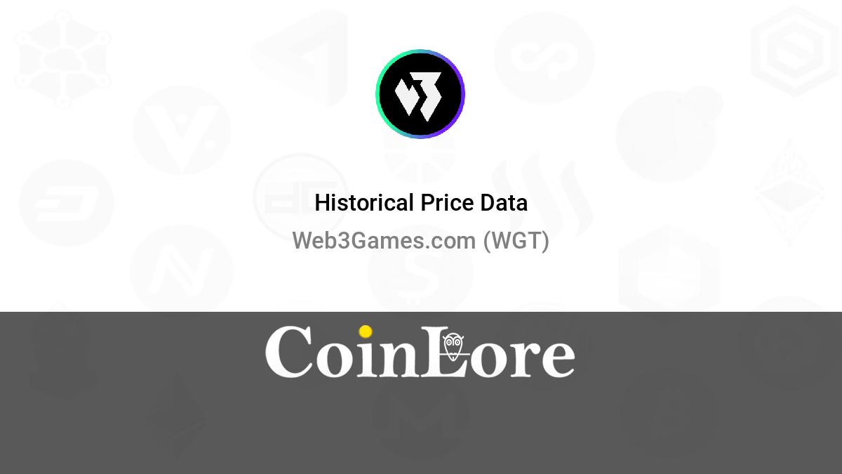 Web3Games.com (WGT) Historical Prices | CoinLore