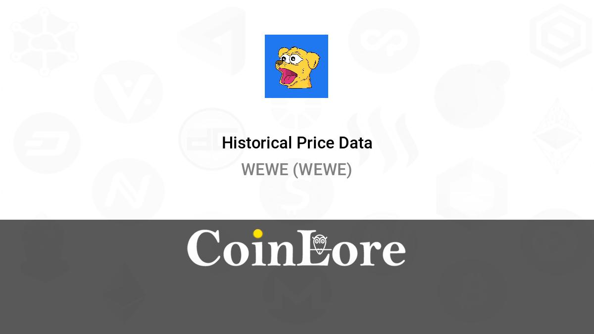 WEWE (WEWE) Historical Prices | CoinLore
