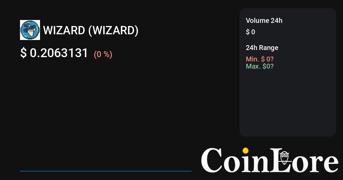 WIZARD Price, Chart, Market Cap, WIZARD Coin Essentials | CoinLore