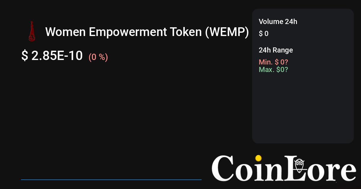 Women Empowerment Token Price, Chart, Market Cap, WEMP Coin Essentials ...