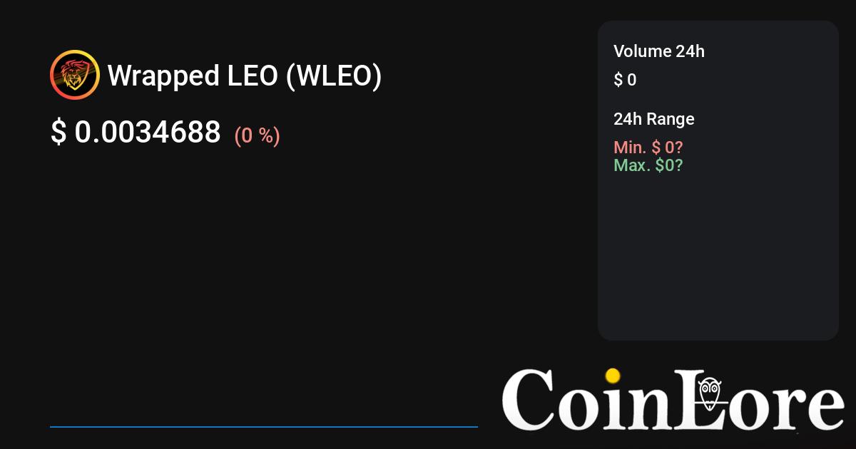 Wrapped LEO Price, Chart, Market Cap, WLEO Coin Essentials | CoinLore