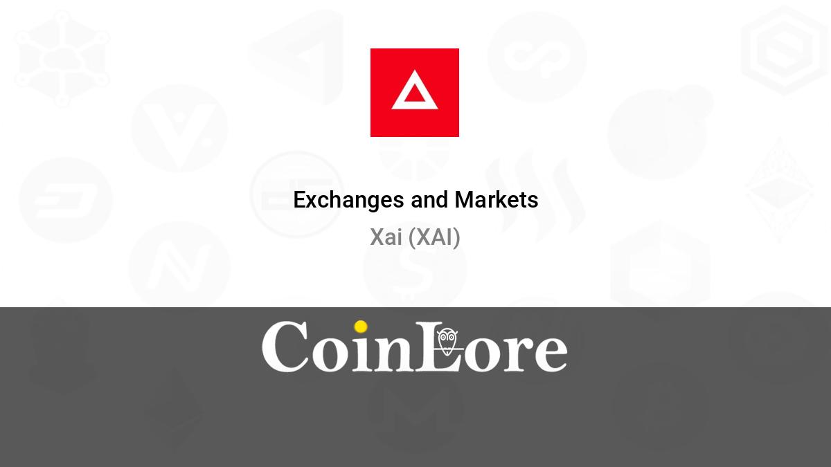 Xai (XAI) Exchanges - Where to Buy,Sell,Trade | CoinLore