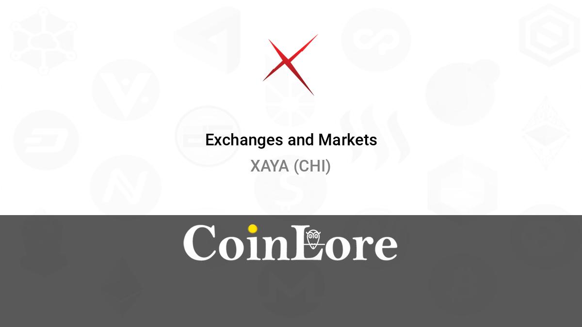 XAYA (CHI) Exchanges - Where to Buy,Sell,Trade | CoinLore