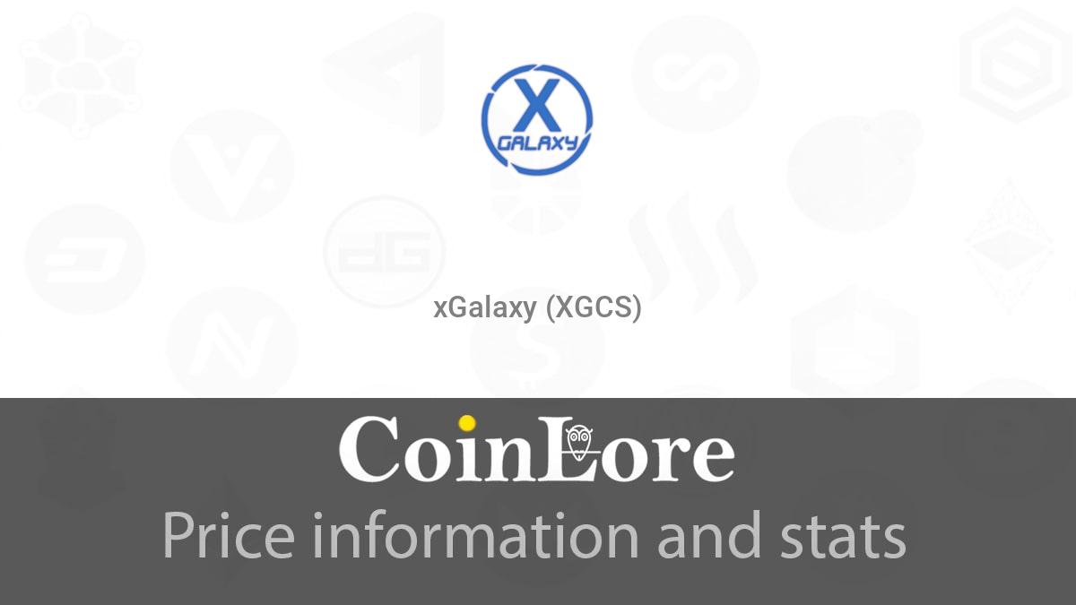 XGalaxy Price, Chart, Market Cap, XGCS Coin Essentials | CoinLore