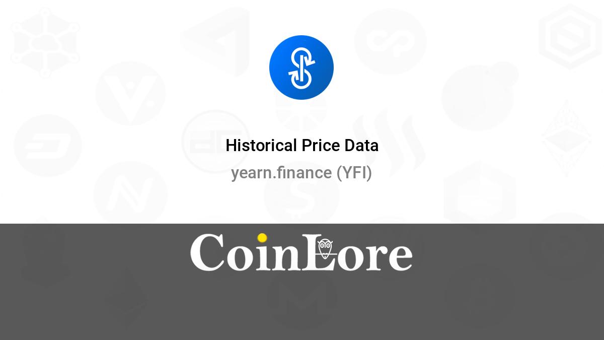 Yearn.finance (YFI) Historical Prices | CoinLore