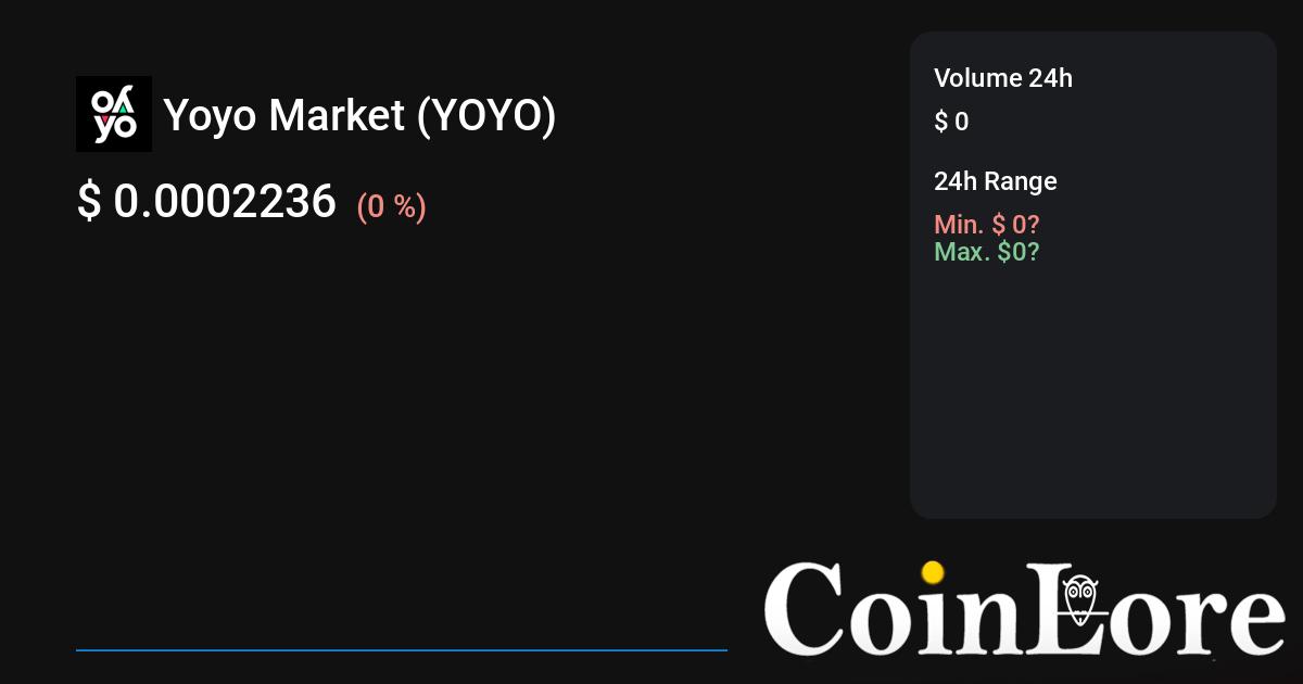 Yoyo Market Price, Chart, Market Cap, YOYO Coin Essentials | CoinLore