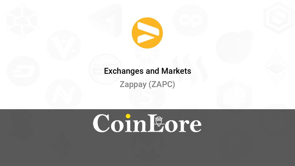 Zappay (ZAPC) Exchanges - Where to Buy,Sell,Trade | CoinLore