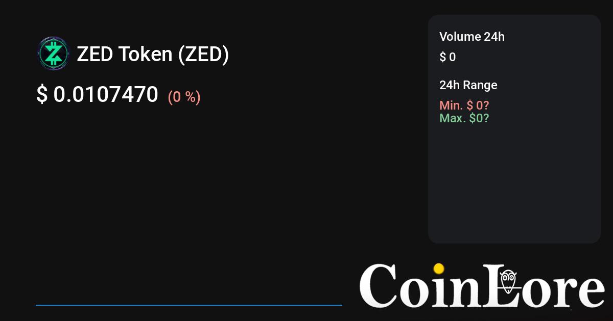ZED Token Price, Chart, Market Cap, ZED Coin Essentials | CoinLore