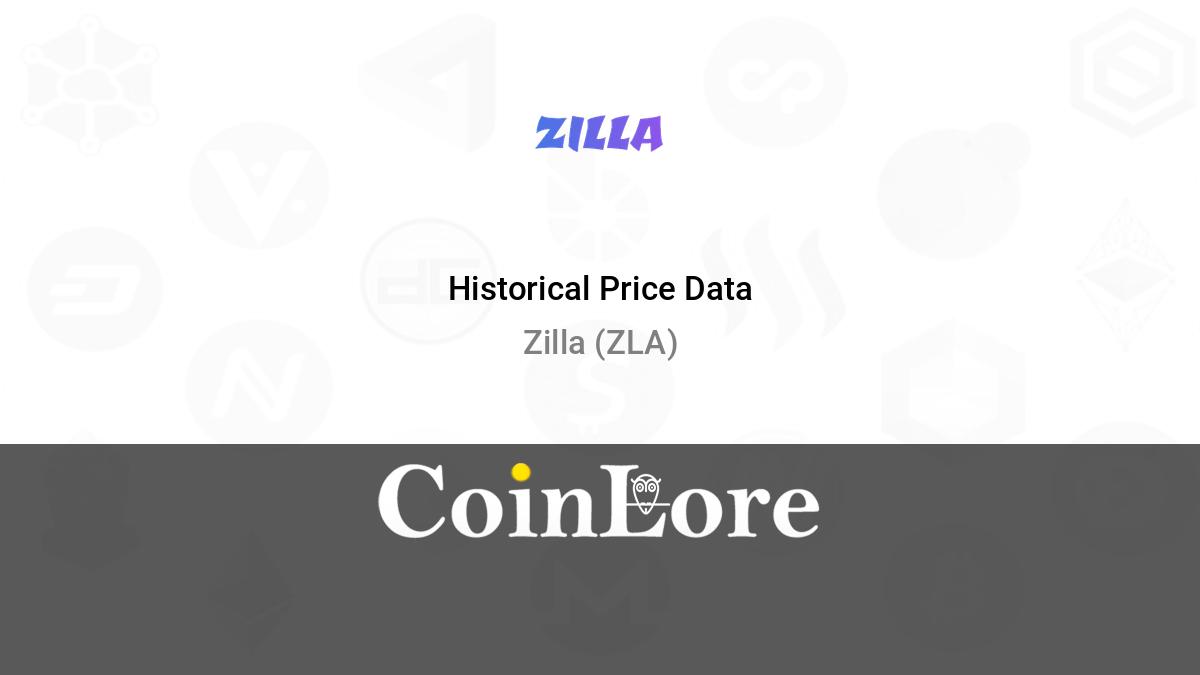 질라 (ZLA) 역사적인 가격 | CoinLore