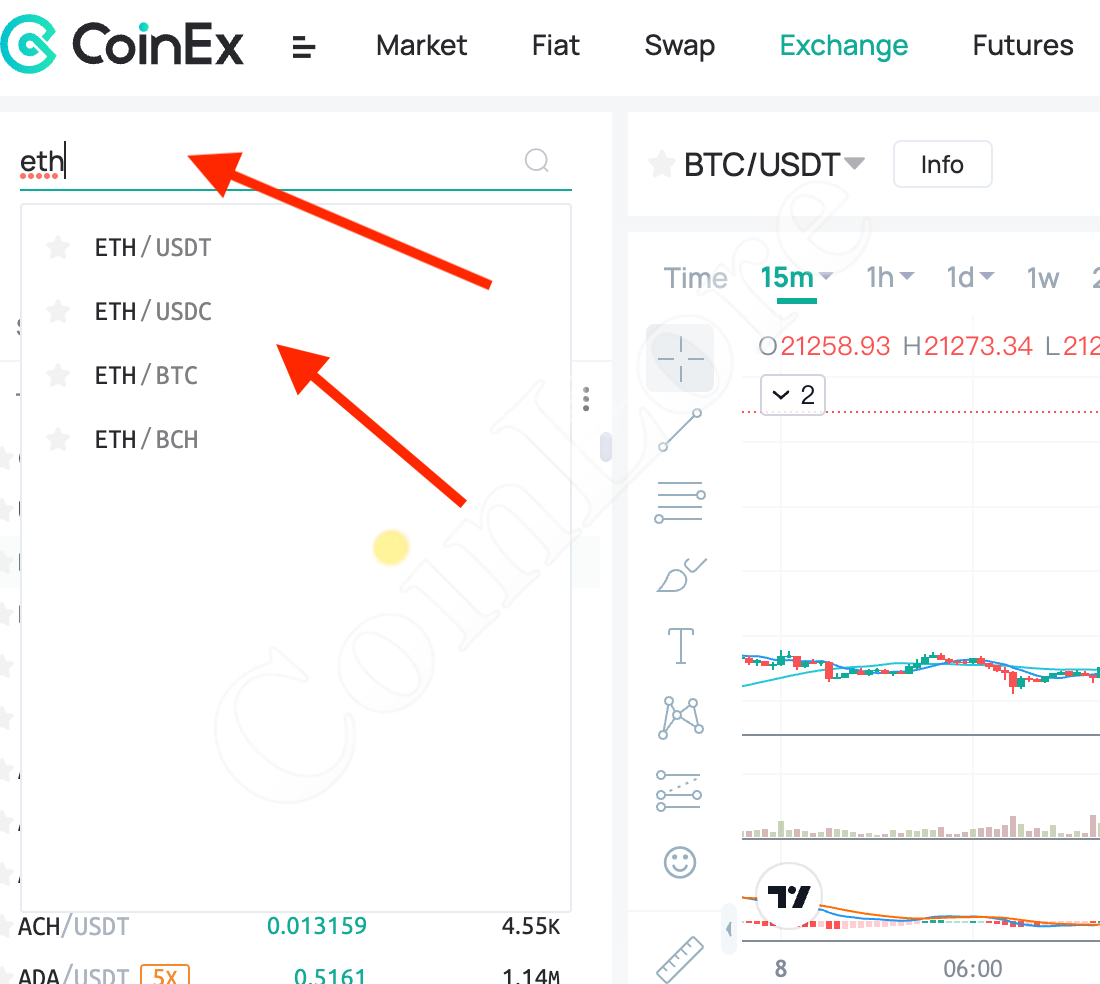 Coinex How to Buy Step 8