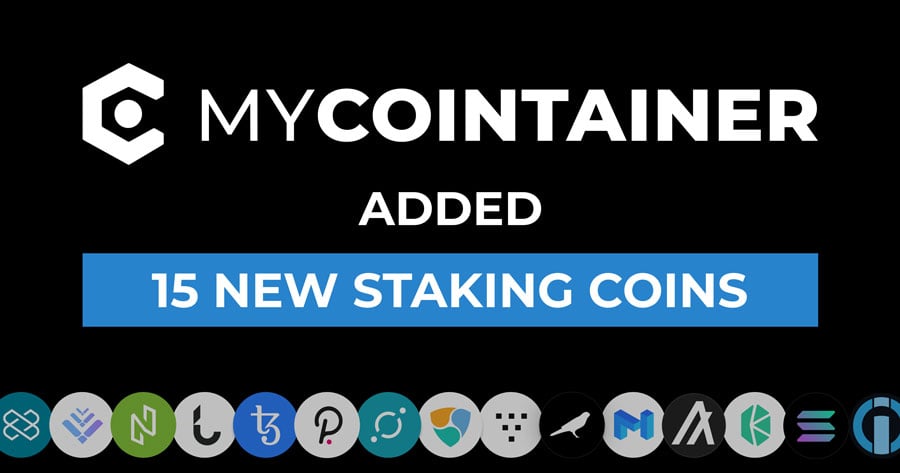 15 New Staking Coins Added To The Mycointainer Platform Coinlore