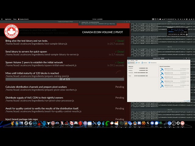 Performing a lossless swap on the Canada eCoin blockchain.  [Oct 2, 2020]