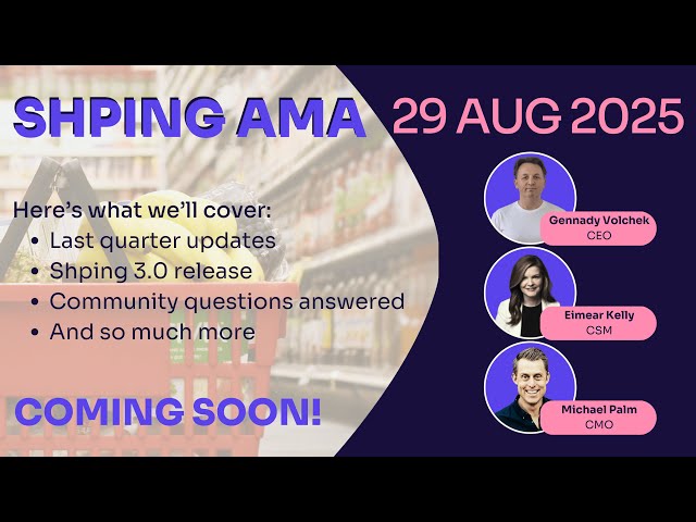Shping - AMA - 29th of August 2PM (AEST)