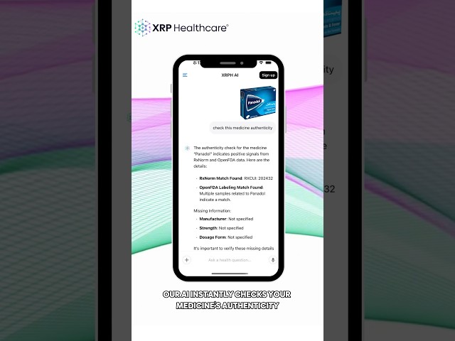 XRPH AI Stops Fake Medicines š«š