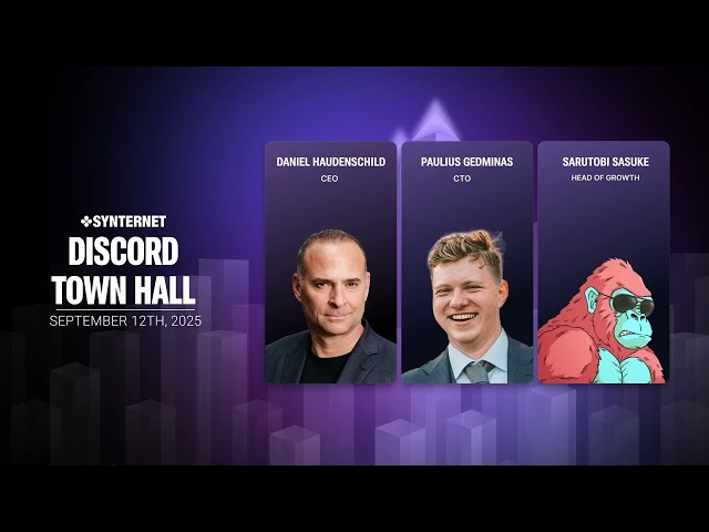 Synternet Town Hall | Product vision, Token2049, Community Q&A | 2025, September 12th