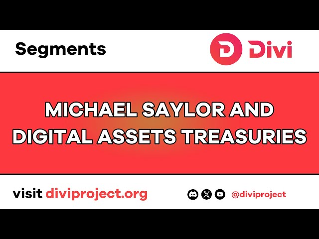Divi Segments - Michael Saylor And Digital Assets Treasuries DATs