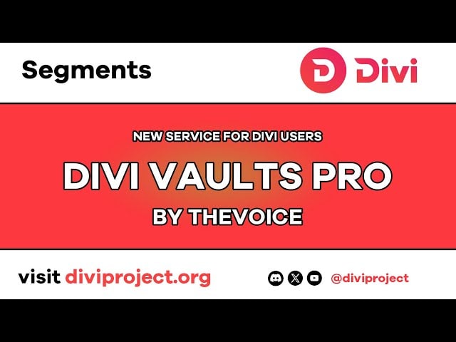Divi Segments - Divi Vaults Pro, By TheVoice