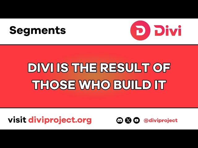 Divi Segments - Divi Is The Result Of Those Who Build It