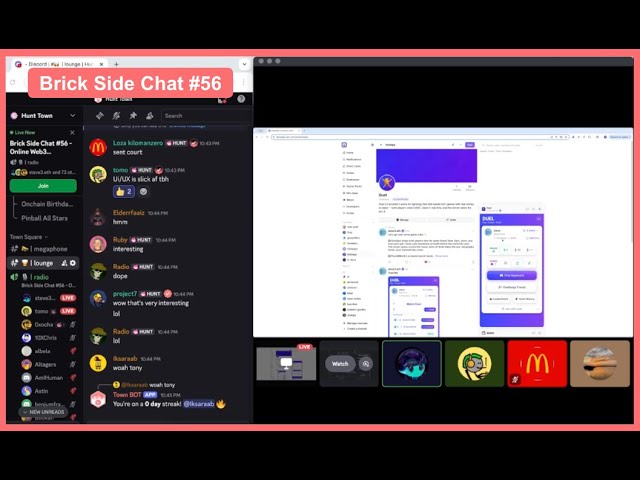 Farcaster Mini-App Showcase: Auraster & Duel | Hunt Town Brick Side Chat #56