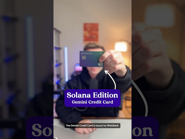 Meet the Gemini Credit Card, Solana Edition